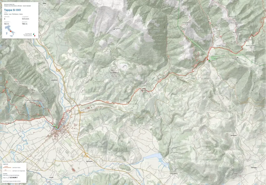 Tappa SI O01 - Da Alvito a Sora - Mappa Digitale Sentiero Italia